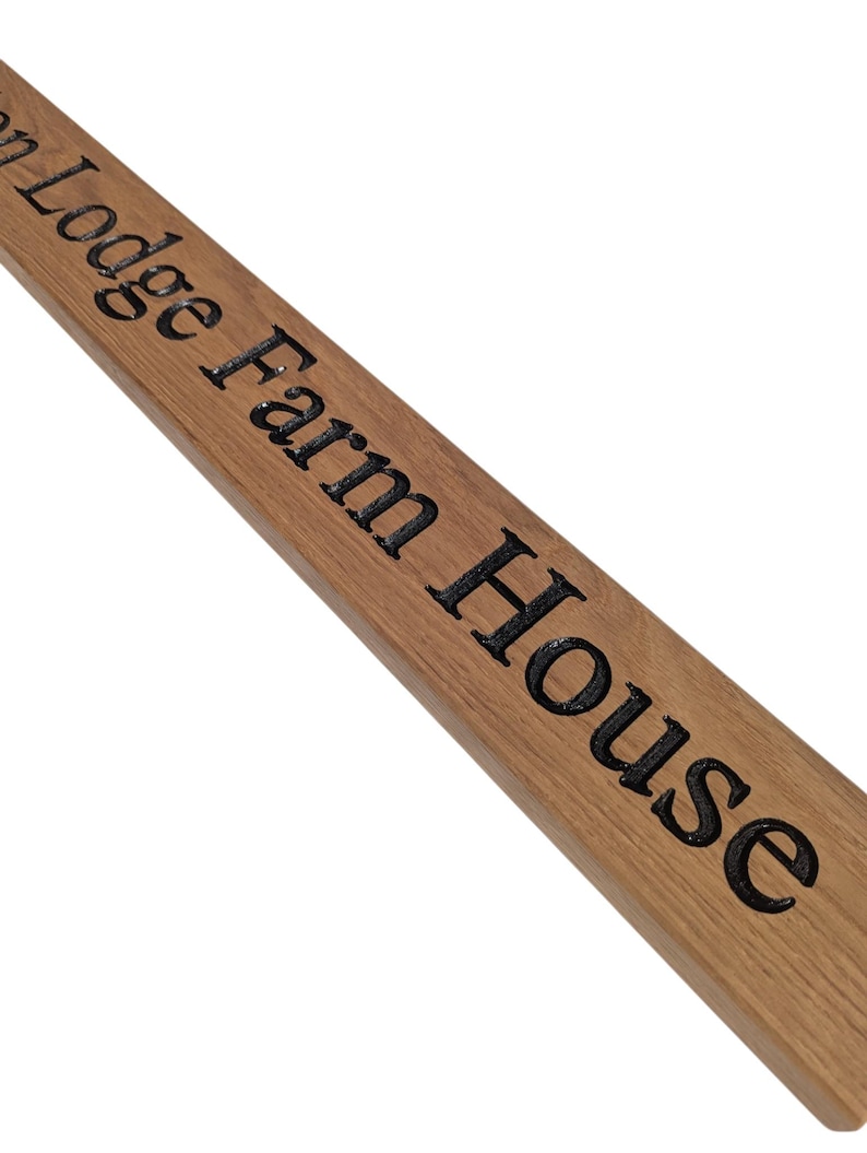 Custom Carved French Oak Gate Sign – Personalised Wooden Address Plaque ...