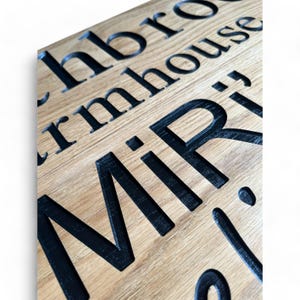 Swinging French Oak Sign and Bracket Personalized, Custom Engraved ...