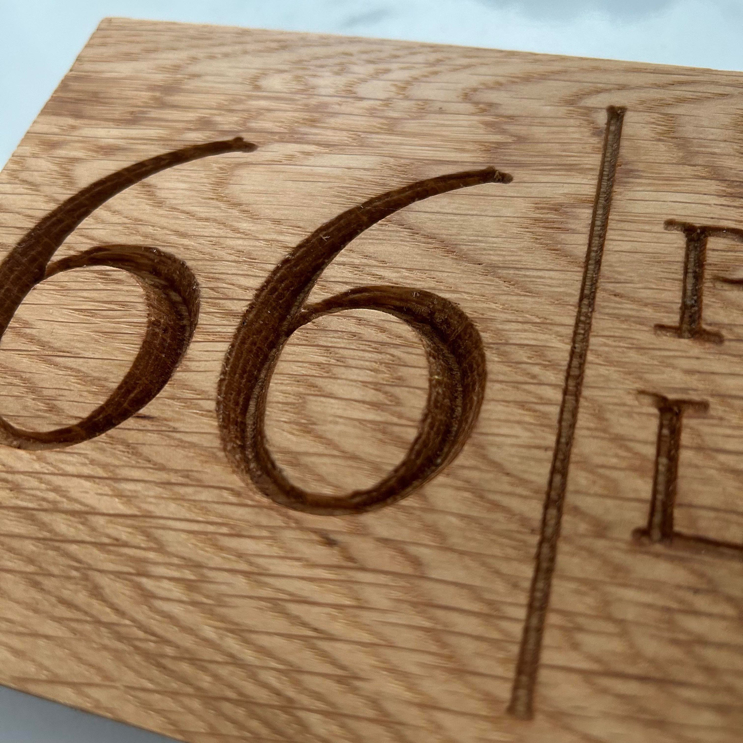 Personalised French Oak Swinging Hanging House Sign Number - Etsy