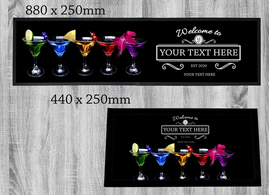 Personalised Bar Runner Man Cave Home Bar Bar Runner Beer Mat - Etsy