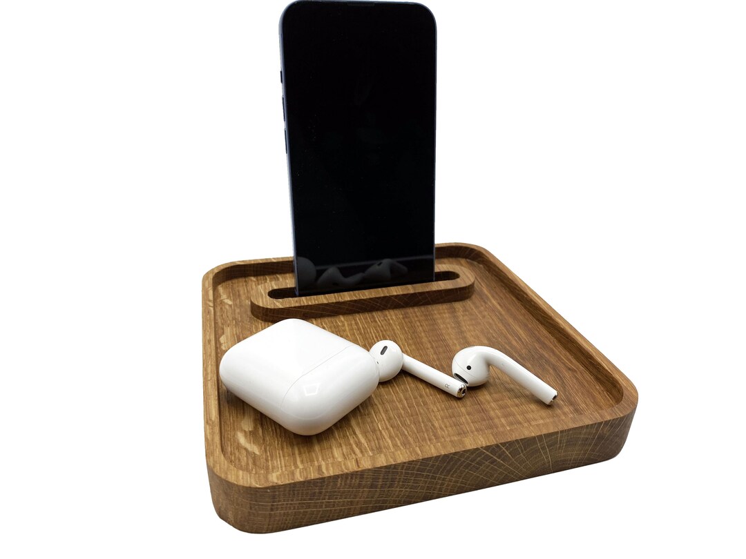 Solid Oak Phone Stand Holder Tray Wooden Cell Phone Holder - Etsy