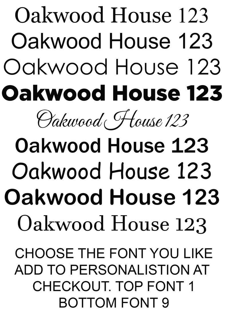 Custom Carved French Oak Gate Sign – Personalised Wooden Address Plaque ...