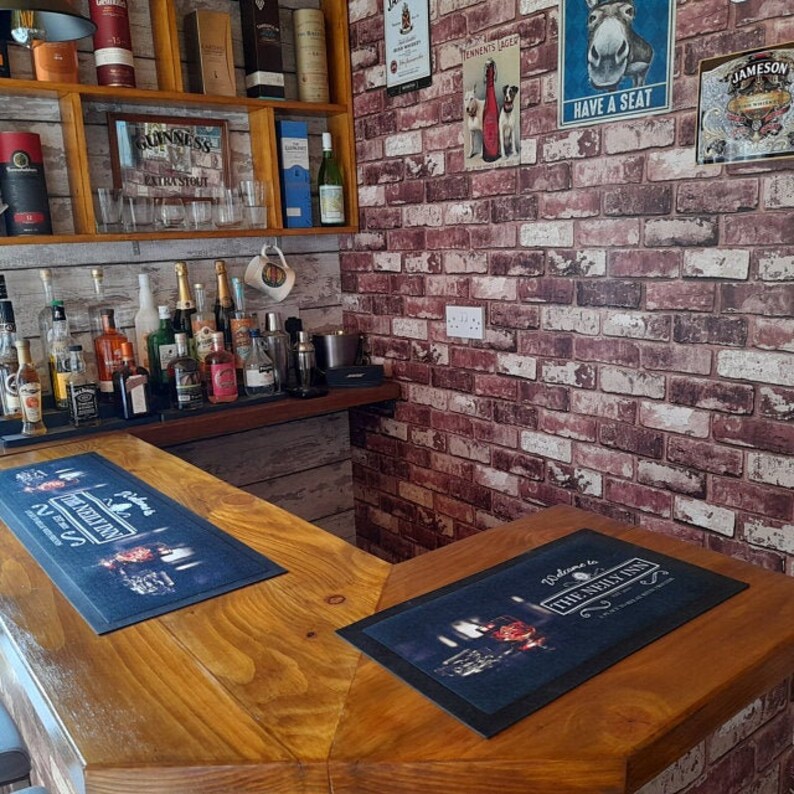 Personalised Bar Runner Man Cave Home Bar Bar Runner Beer Mat - Etsy