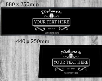 Tavern Style Personalized Bar Mat, Customized Bar Mat, Home Bar ...