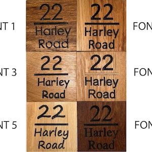 Personalised French Oak Swinging Hanging House Sign Number, Carved ...