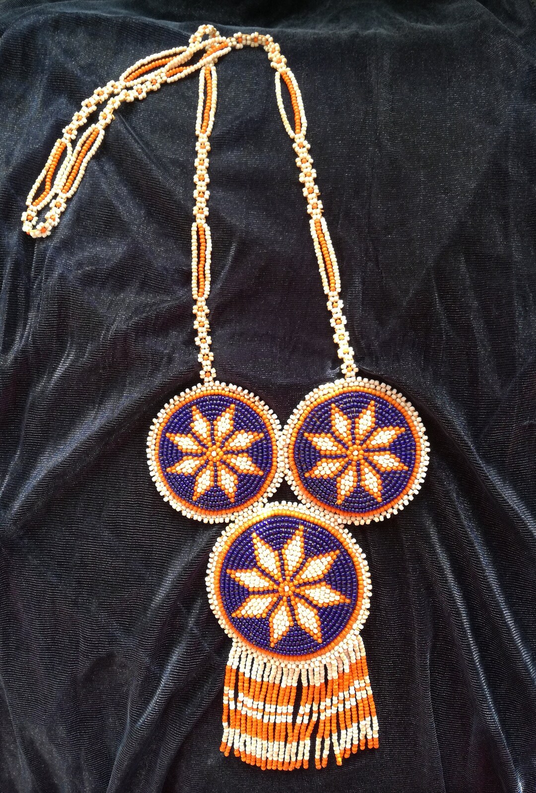 Native American Beadwork Necklace/bead Embroidery - Etsy