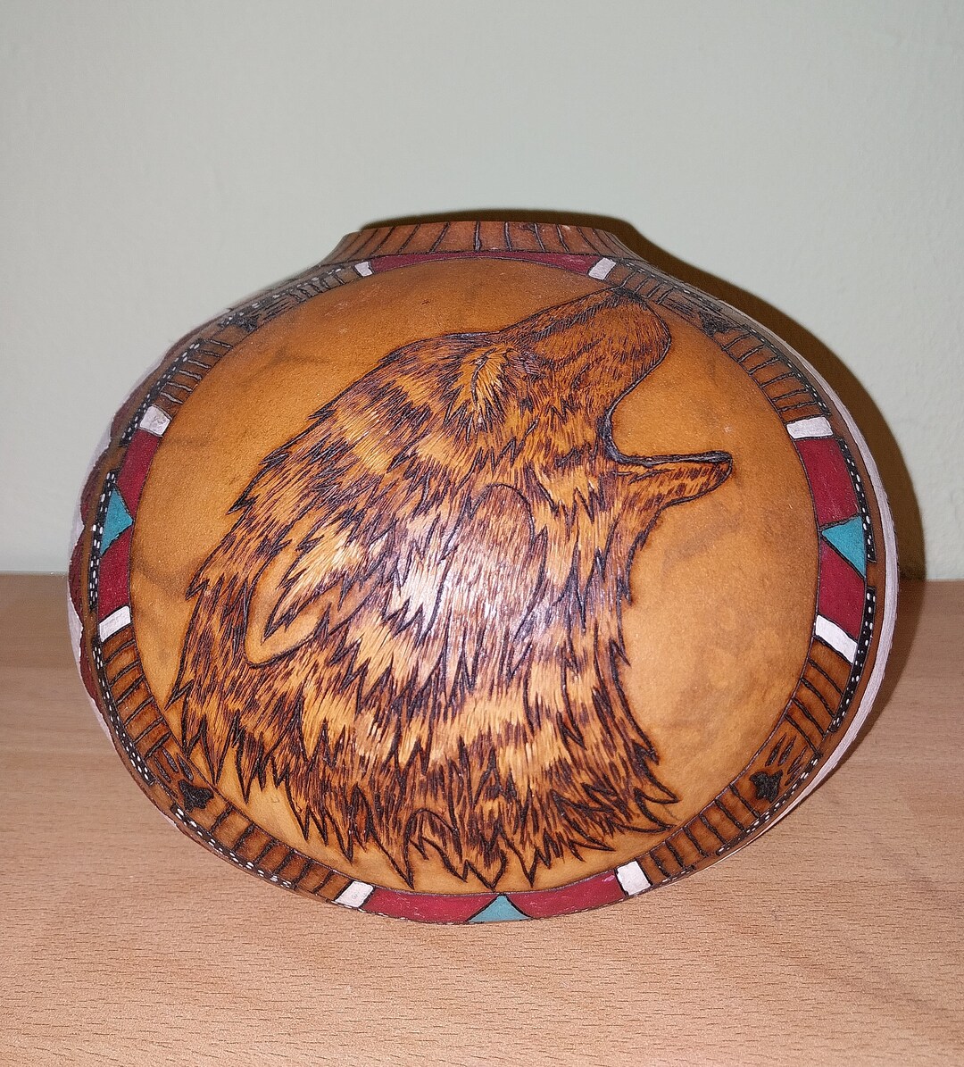 Native American Pottery / Hand Painted Hand Carved Pumpkin Vase - Etsy