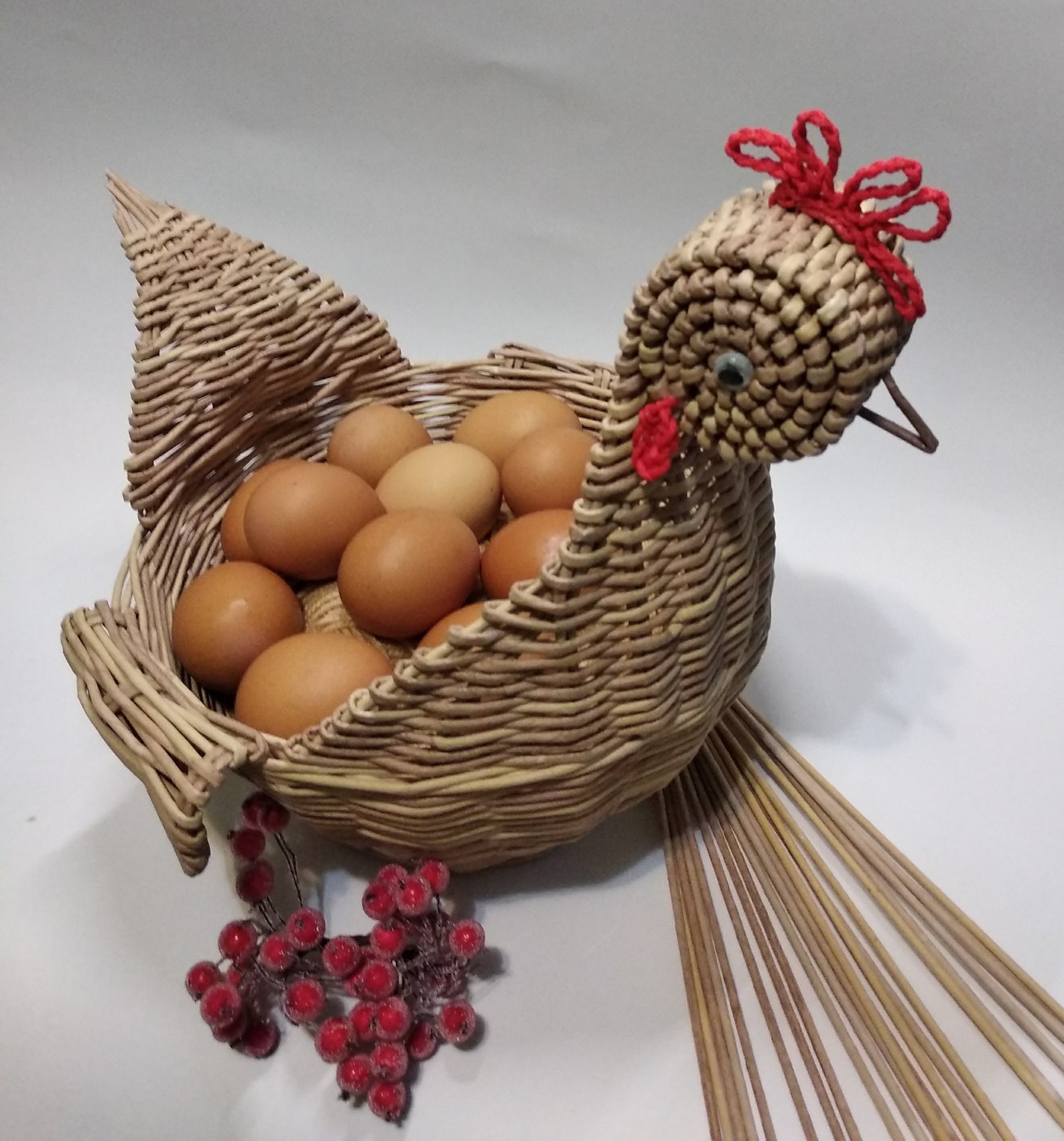 Wicker Basket Wicker Easter Basket Round Basket With Handle - Etsy