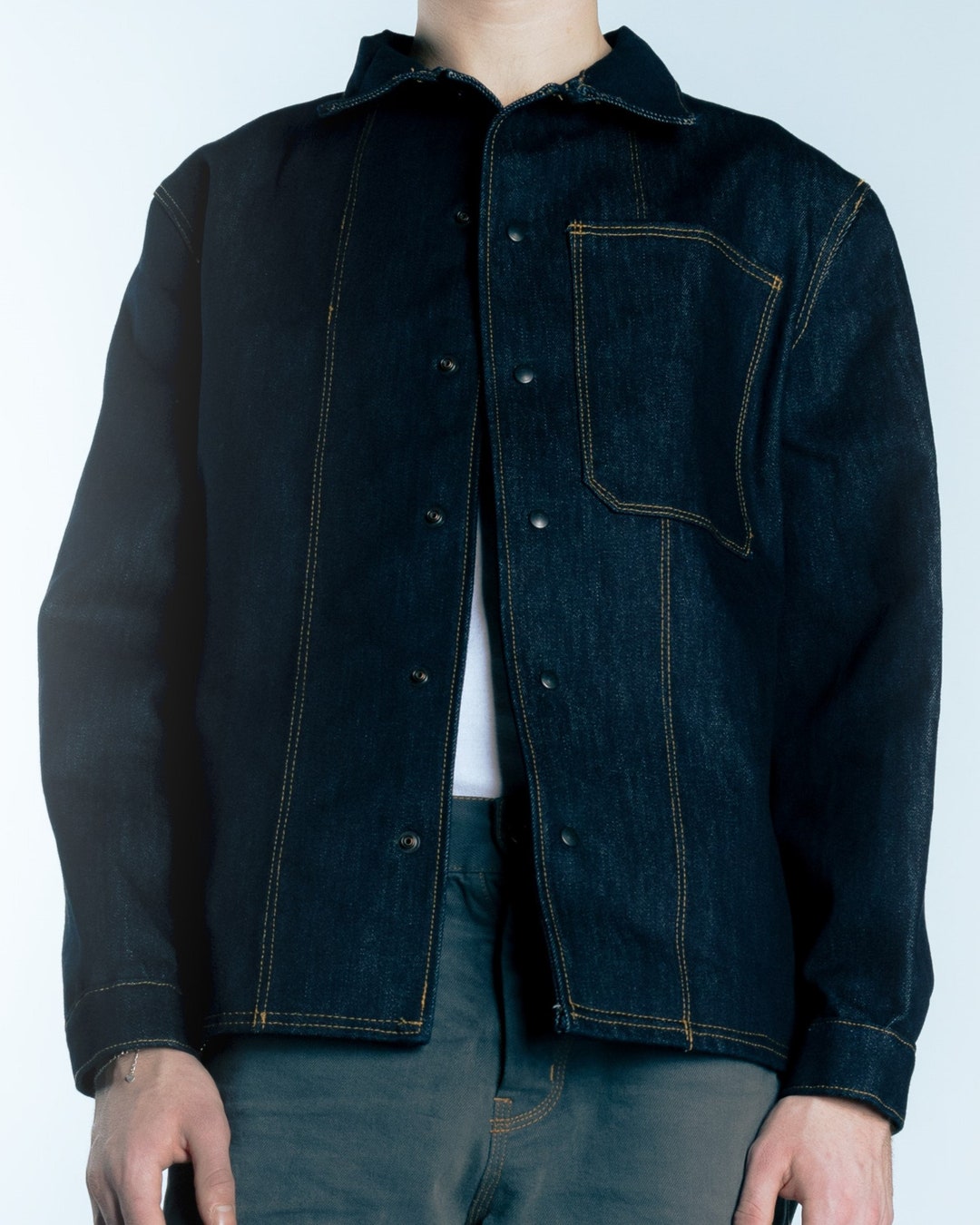1/1 Pillar Indigo Chore Jacket - Etsy