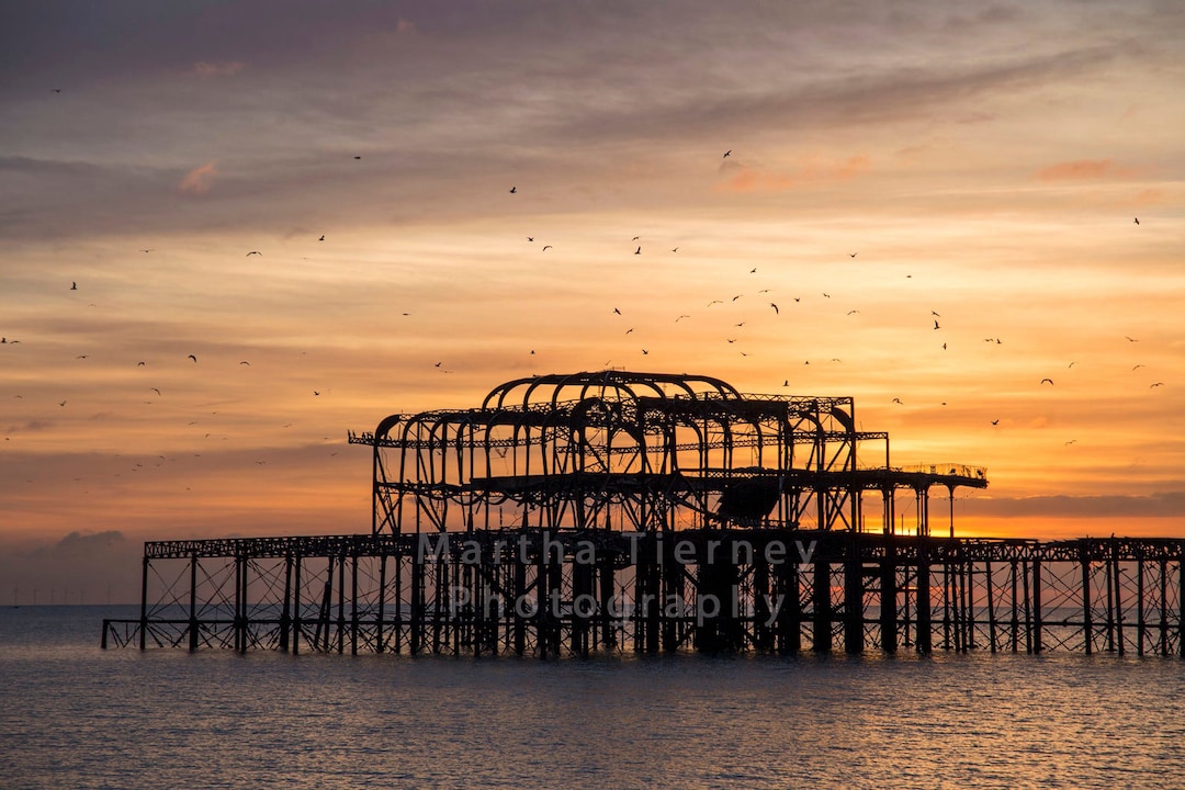 Brighton Pier Sunset Landscape Photography Print - Etsy