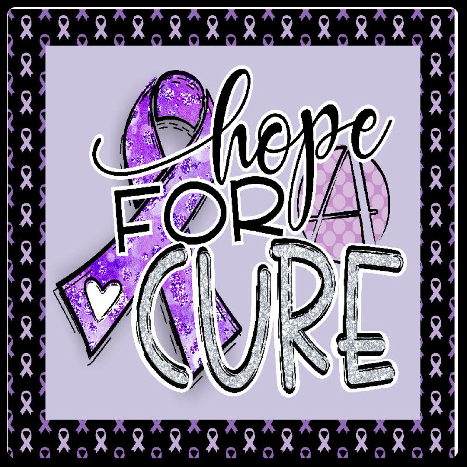 Hope for a Cure Wreath Sign Cancer Awareness Purple Cancer - Etsy