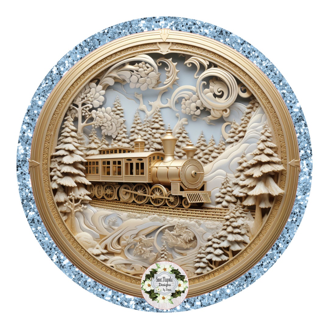 Christmas Train Sign Christmas Wreath Attachment Christmas - Etsy