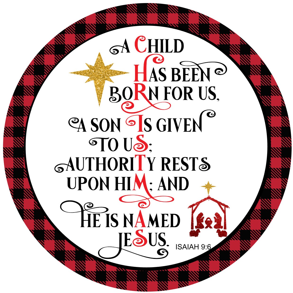 A Child is Born Sign Christmas Sign Holiday Sign Wreath | Etsy