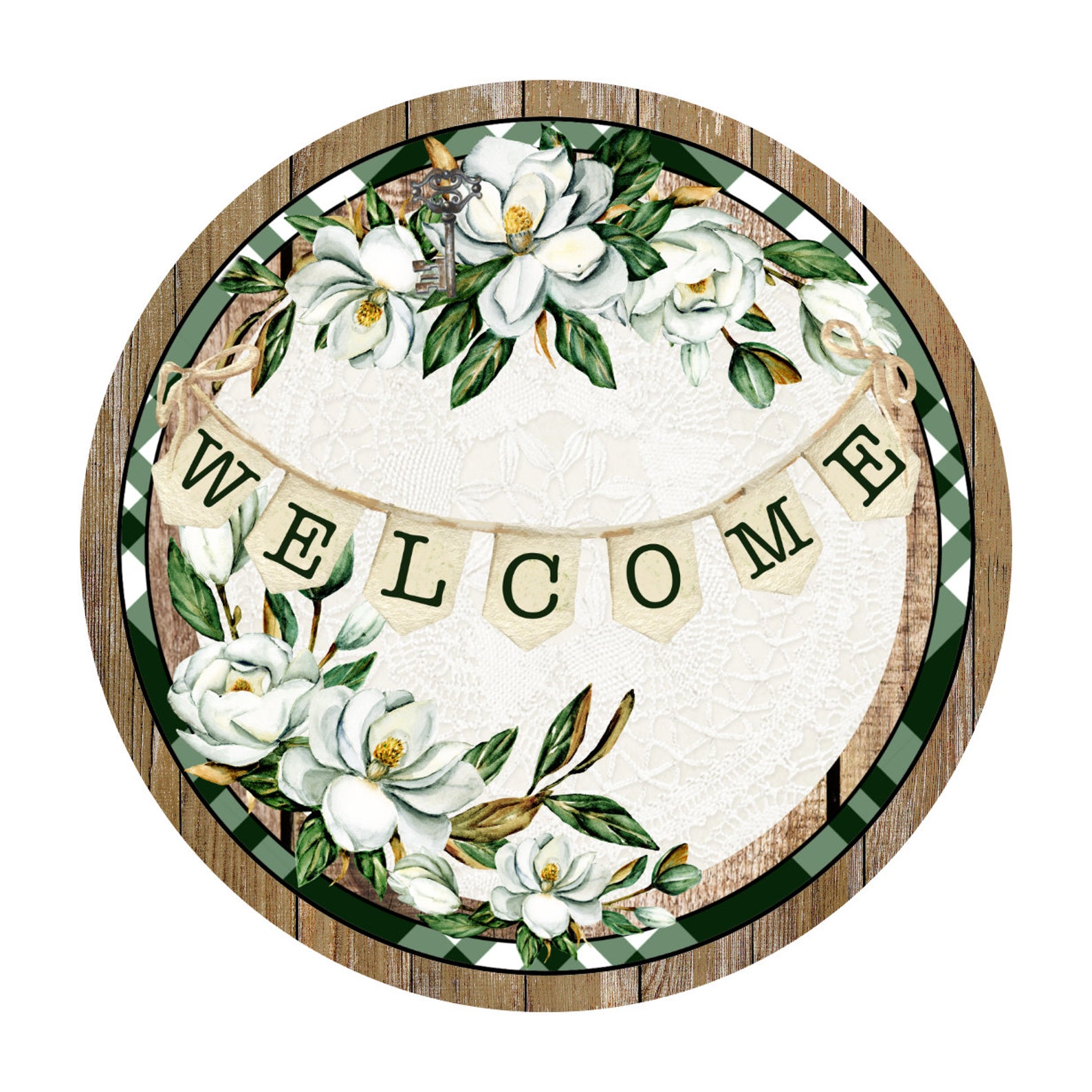 Welcome Magnolia Sign Magnolia Sign Everyday Sign Wreath - Etsy