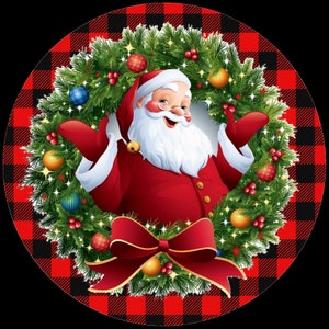 Santa Wreath Attachment Santa Sign Christmas Sign Christmas - Etsy