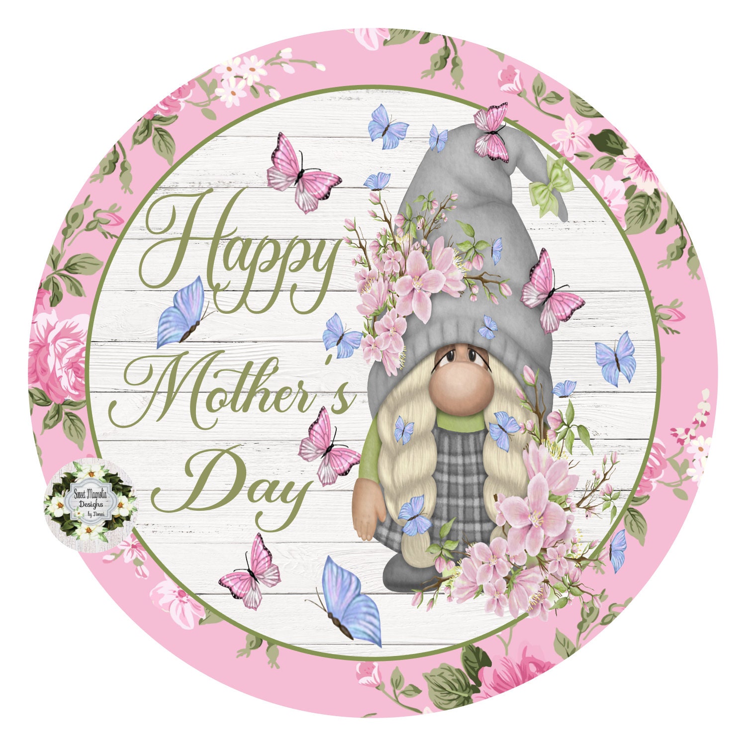 Happy Mother's Day Gnome Sign Mother's Day Sign | Etsy