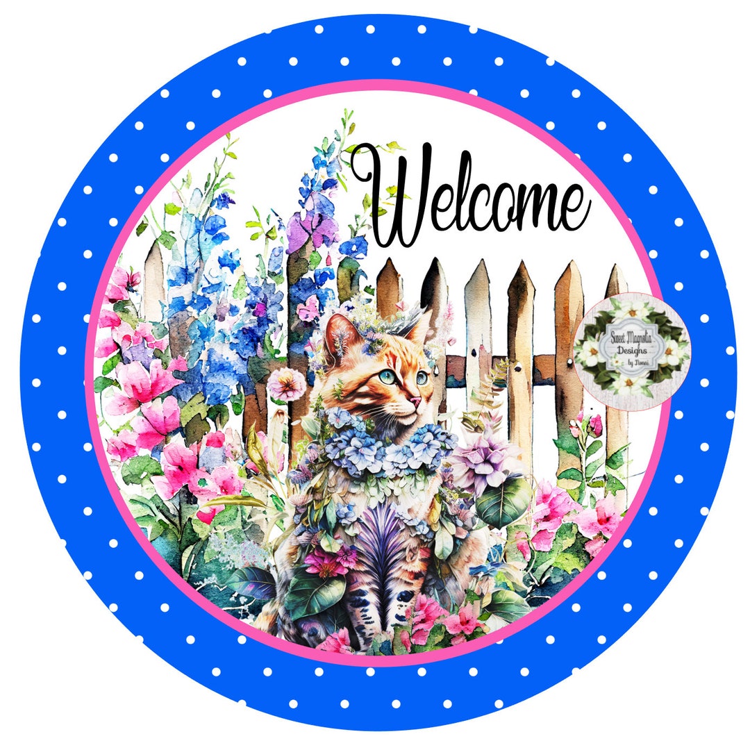 Welcome Kitten Sign, Welcome Sign, Cat Sign, Metal Sign, Cat Decor ...