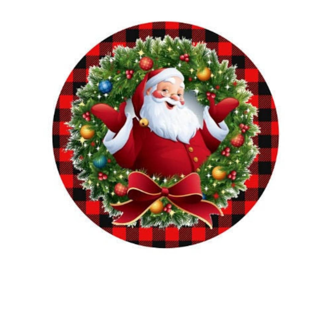 Santa Wreath Attachment Santa Sign Christmas Sign Christmas - Etsy