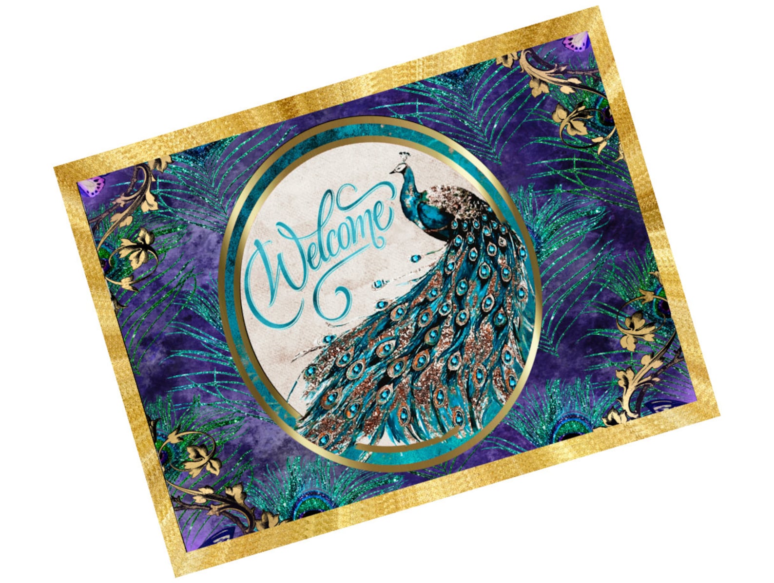 Welcome Peacock Sign Peacock Sign Door Decor Everyday Sign | Etsy