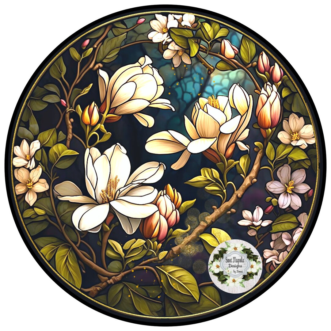 Faux Glass Magnolia Sign, Faux Glass Sign, Magnolia Sign, Sign for ...