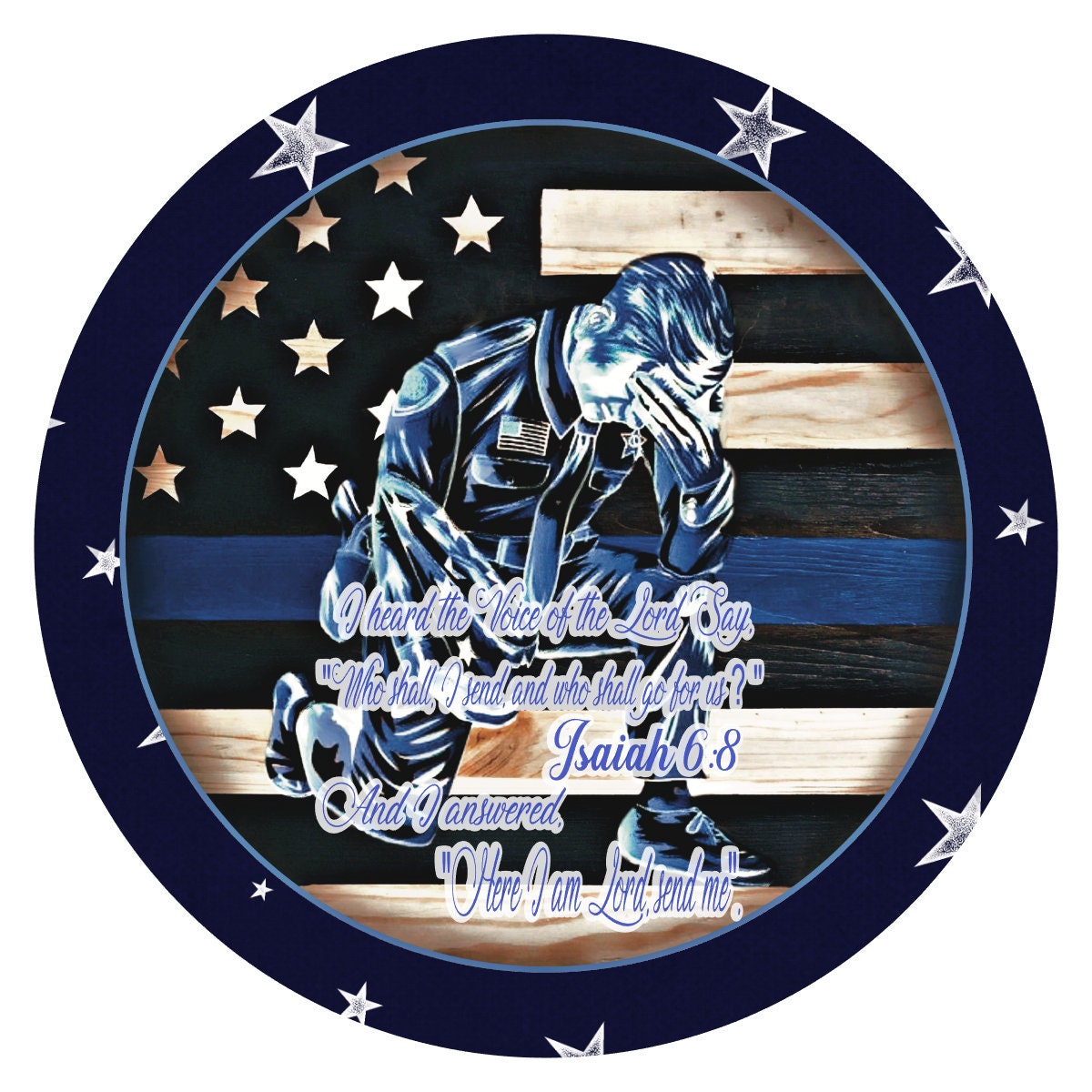 Thin Blue Line Sign Police Sign Door Hanger Flag Sign - Etsy