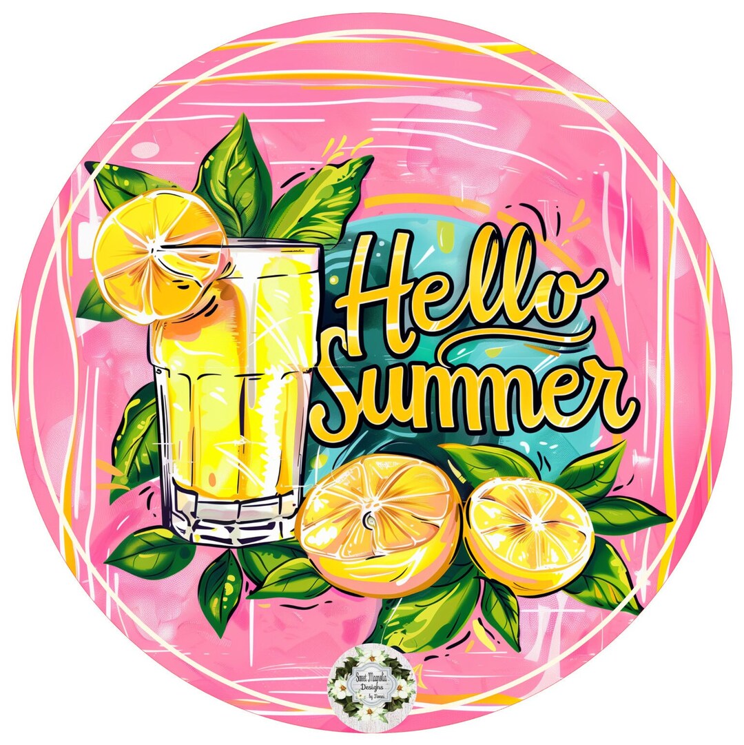 Hello Summer Lemon Sign, Lemon Sign, Summer Sign, Beach Decor, Porch ...