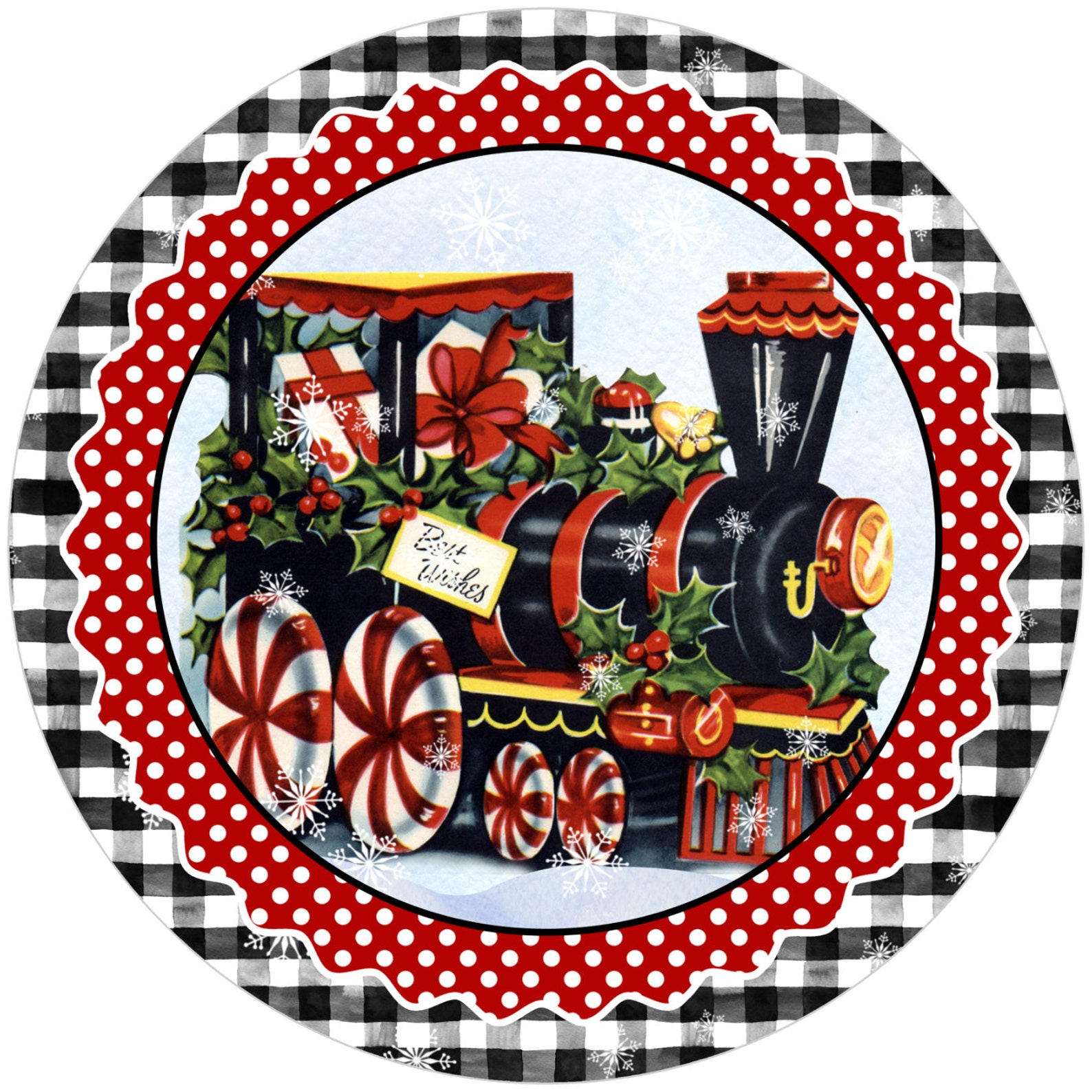 Christmas Train Sign Christmas Wreath Sign Christmas Train - Etsy