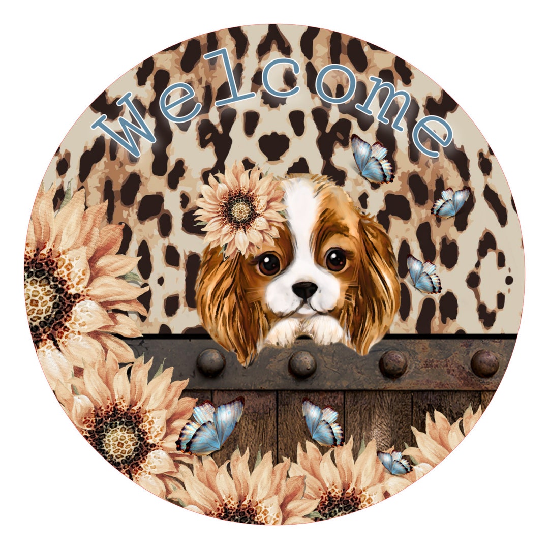 Welcome Dog Sign, Dog Sign, Leopard Sign, Door Decor, Door Hanger ...