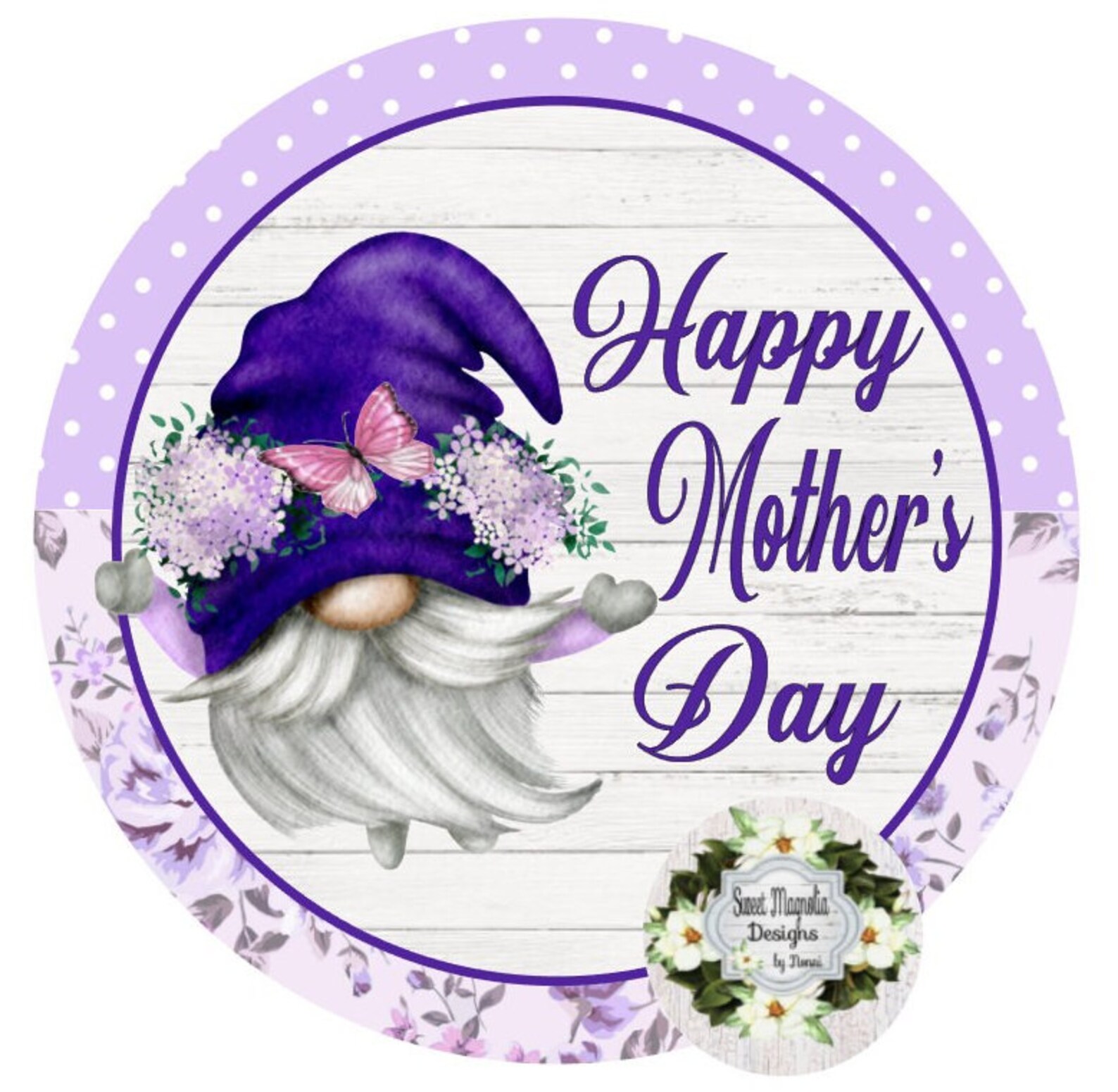 Happy Mother's Day Gnome Sign Mother's Day Sign | Etsy