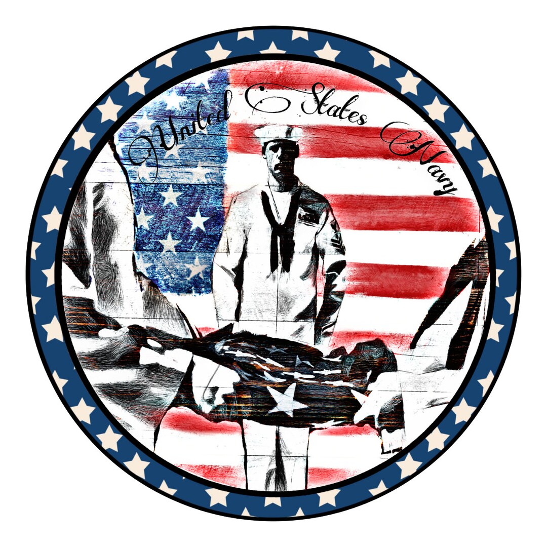 US Navy Sign Patriotic Sign Door Hanger Flag Sign Wreath - Etsy