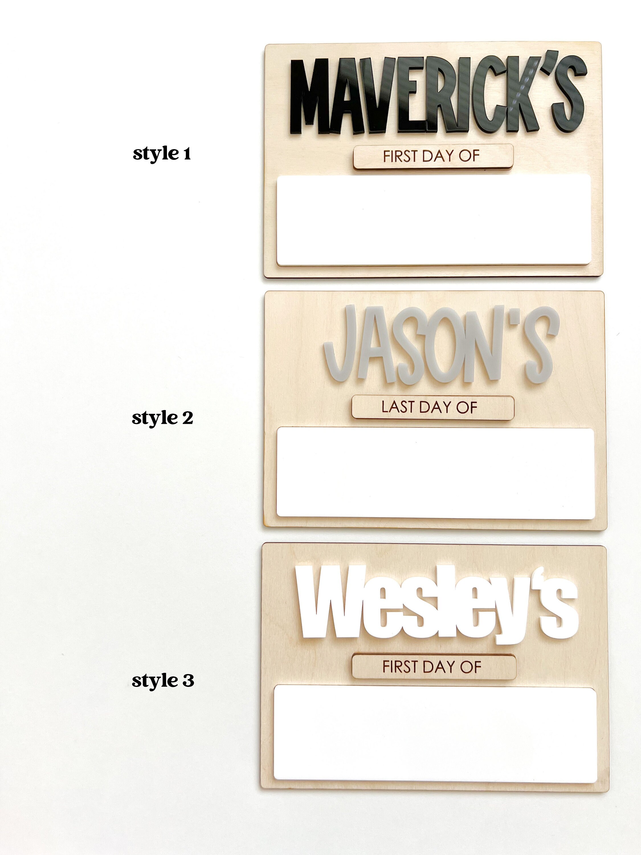 Personalized First Day Of/ Last Day of Sign // First / Last Day of ...
