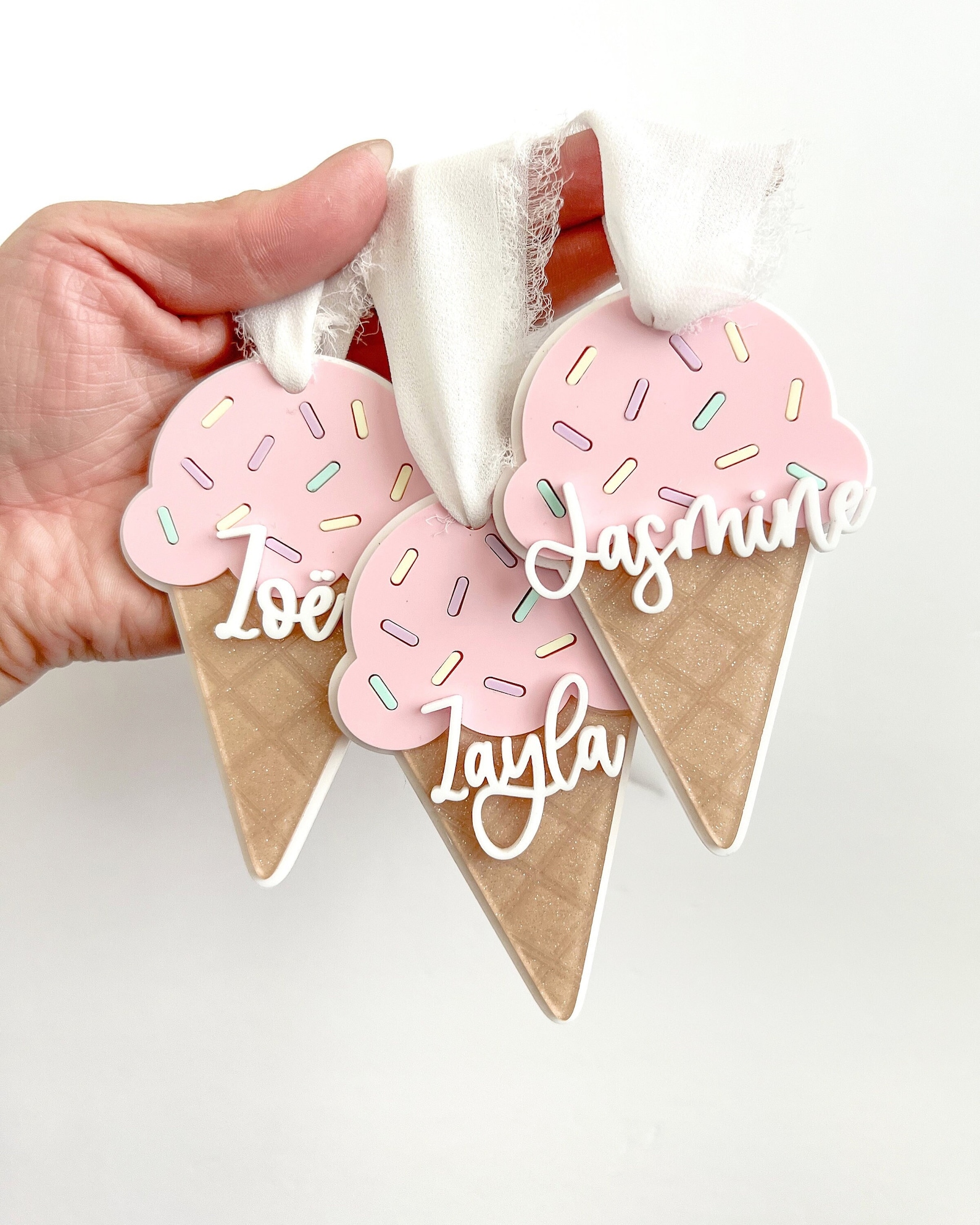Personalized Ice Cream Cone Tags / Gift Tags/ Basket Tags - Etsy
