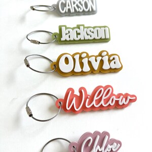 Personalized Backpack Name Tags/ Keychains // Backpack Keychains// Bag ...