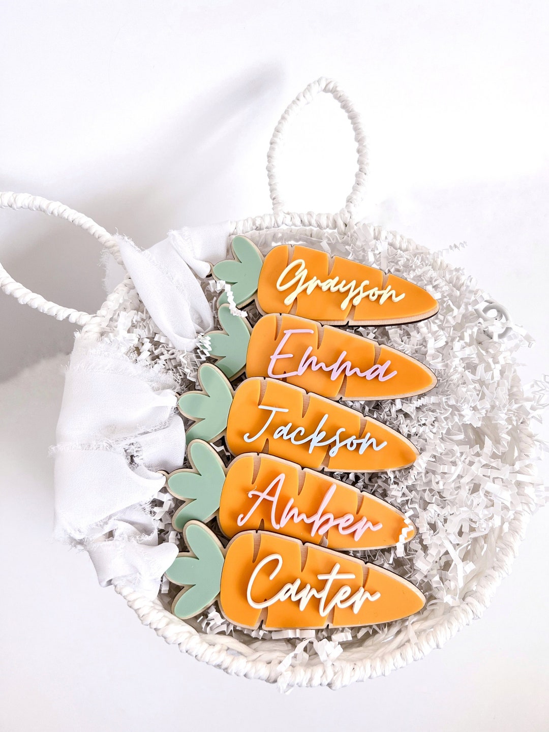 Personalized Carrot Name Tags/ Easter Basket Tags/ Gift Tags - Etsy