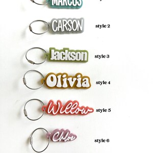 Personalized Backpack Name Tags/ Keychains // Backpack Keychains// Bag ...