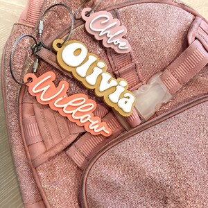 Personalized Backpack Name Tags/ Keychains // Backpack Keychains// Bag ...