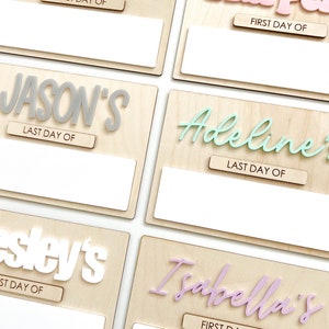 Personalized First Day Of/ Last Day of Sign // First / Last Day of ...