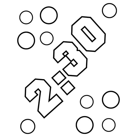 Number 30 Coloring Page Sketch Coloring Page