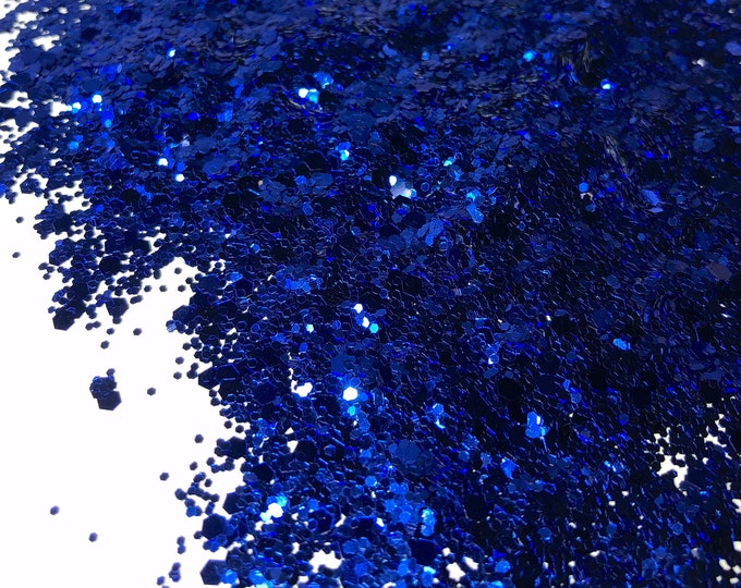 Chunky Blue Glitter Royal Blue Glitter Chunky Glitter Mix - Etsy