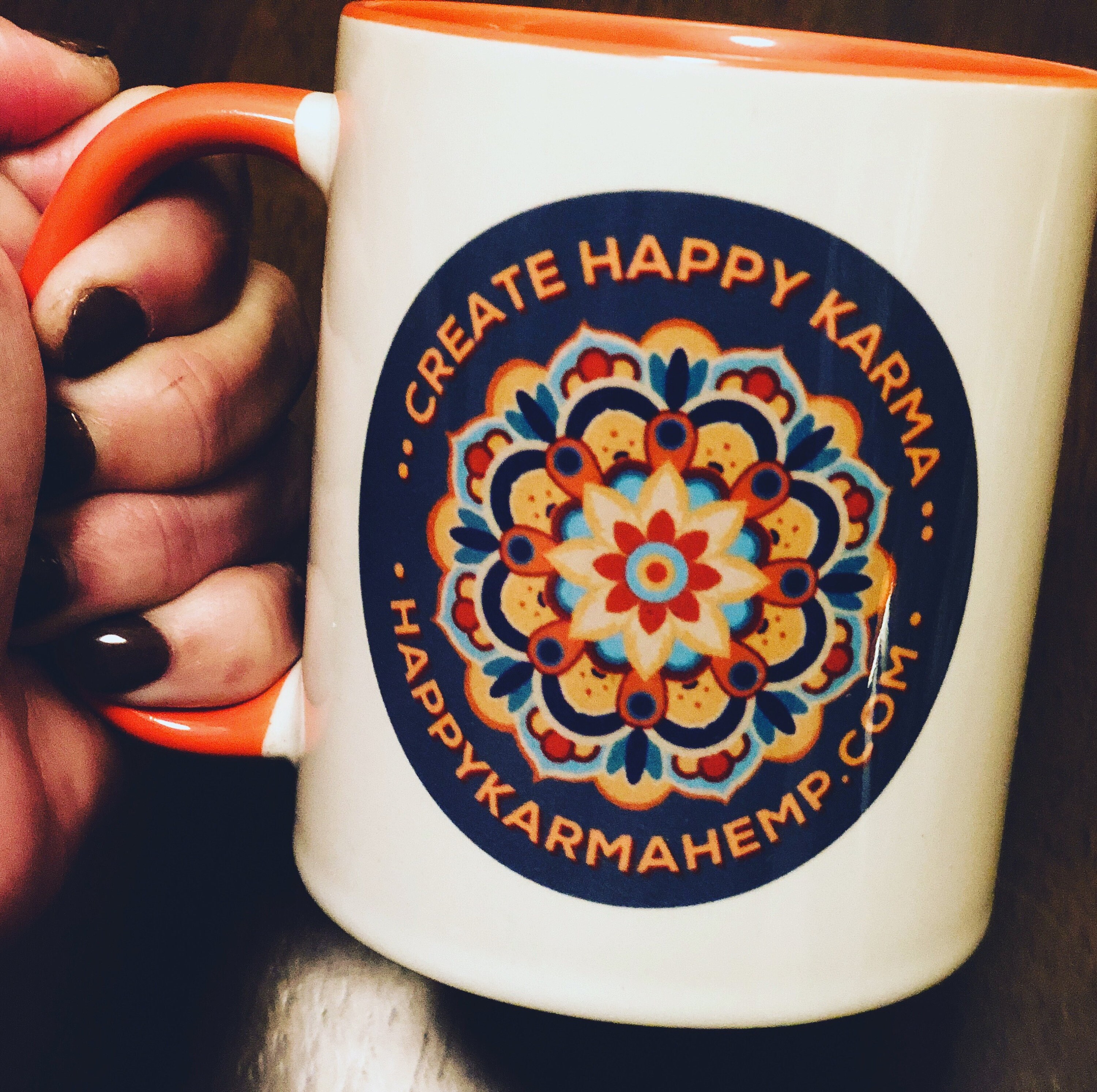 Create Happy Karma Coffee Mug - Etsy