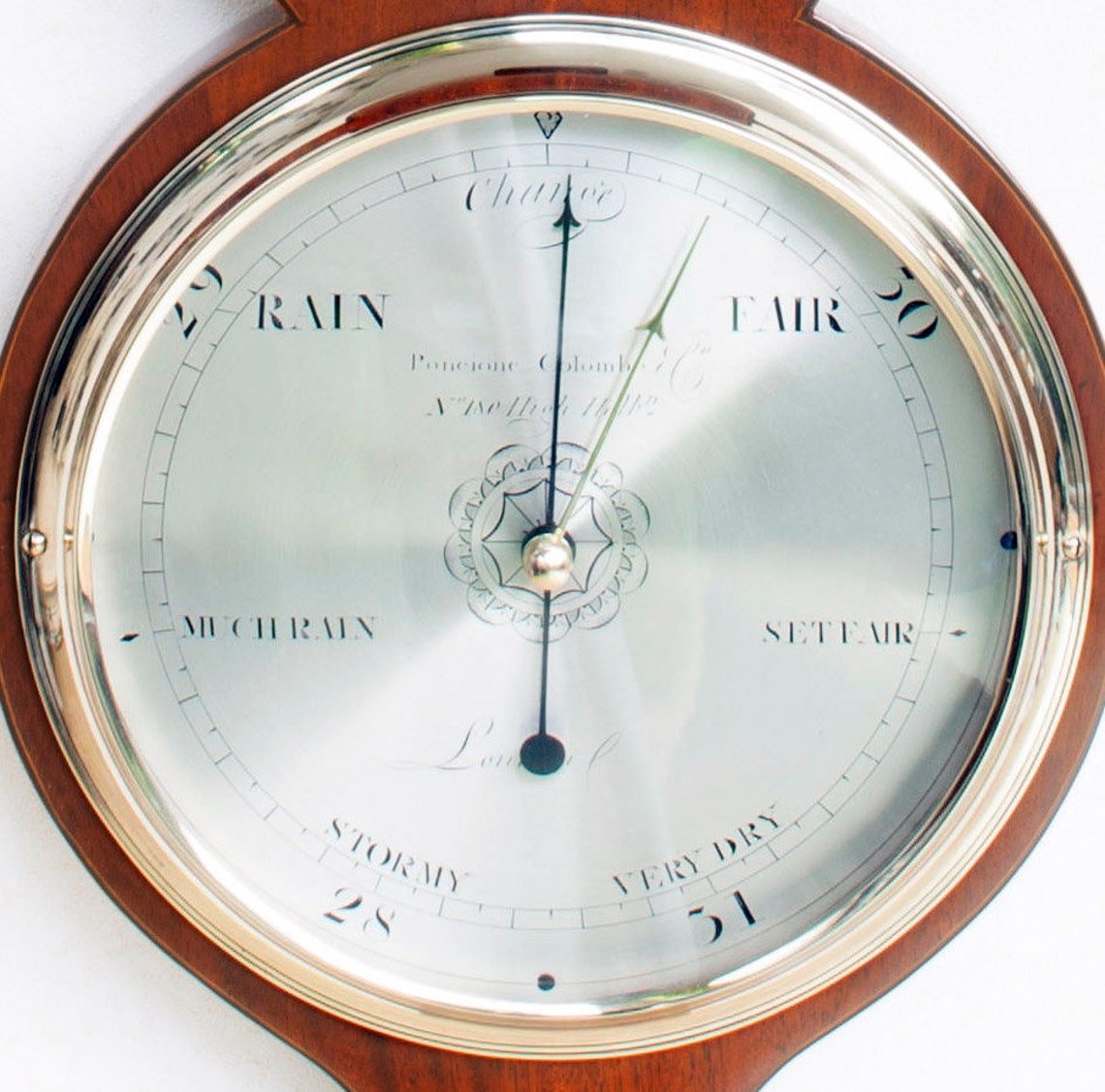 Antique Early English Round Top Banjo Wheel Barometer by - Etsy