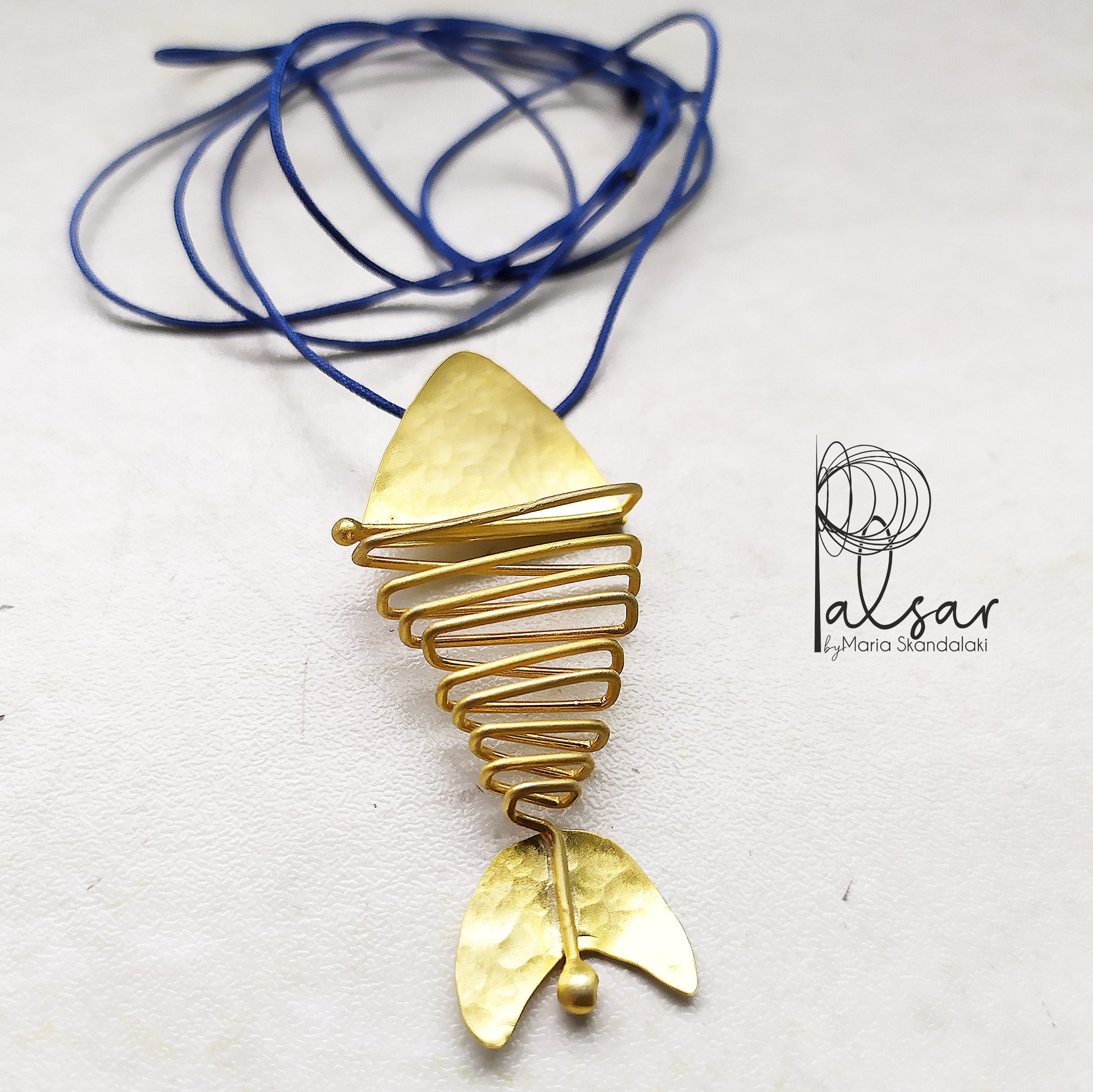 Fishbone Necklace, 925 Fishbone Pendant, Gilded Silver Aesthetic ...