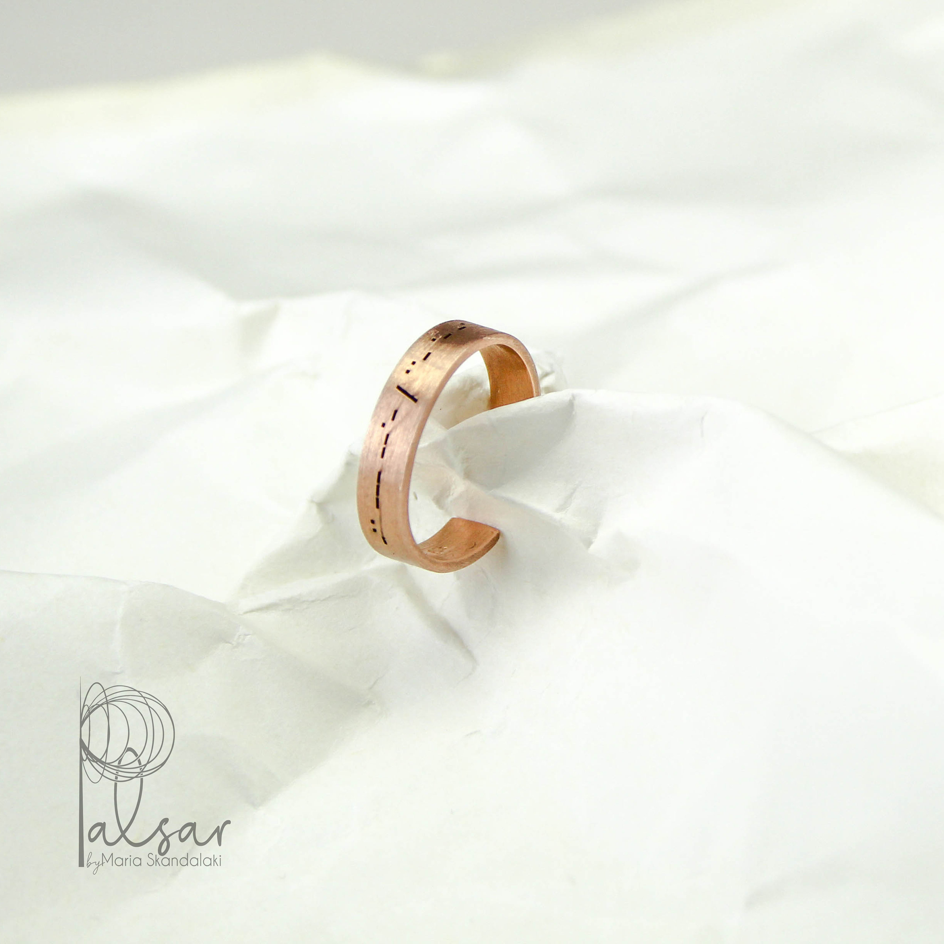 Morse Code Ring, MORSE Code Jewelry Hidden Message Ring, Open Band Ring ...