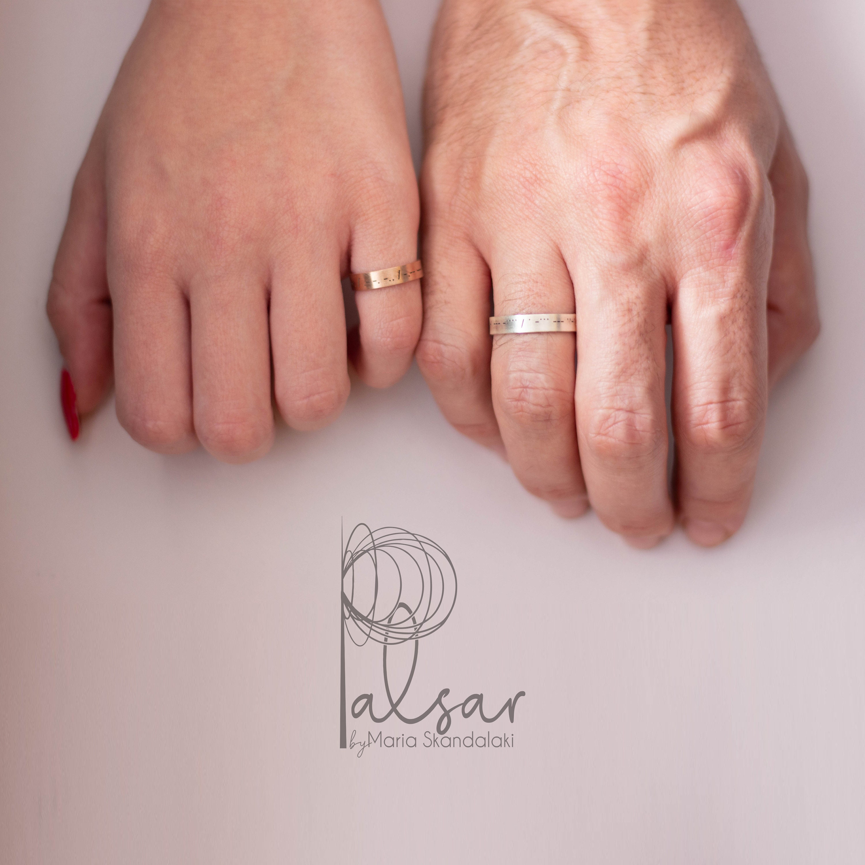 Morse Code Ring, MORSE Code Jewelry Hidden Message Ring, Open Band Ring ...