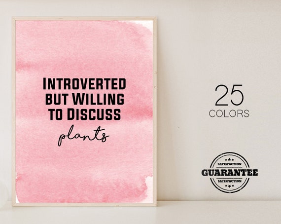 Introvert Wall Art Unsocials Poster Introverted but Willing - Etsy