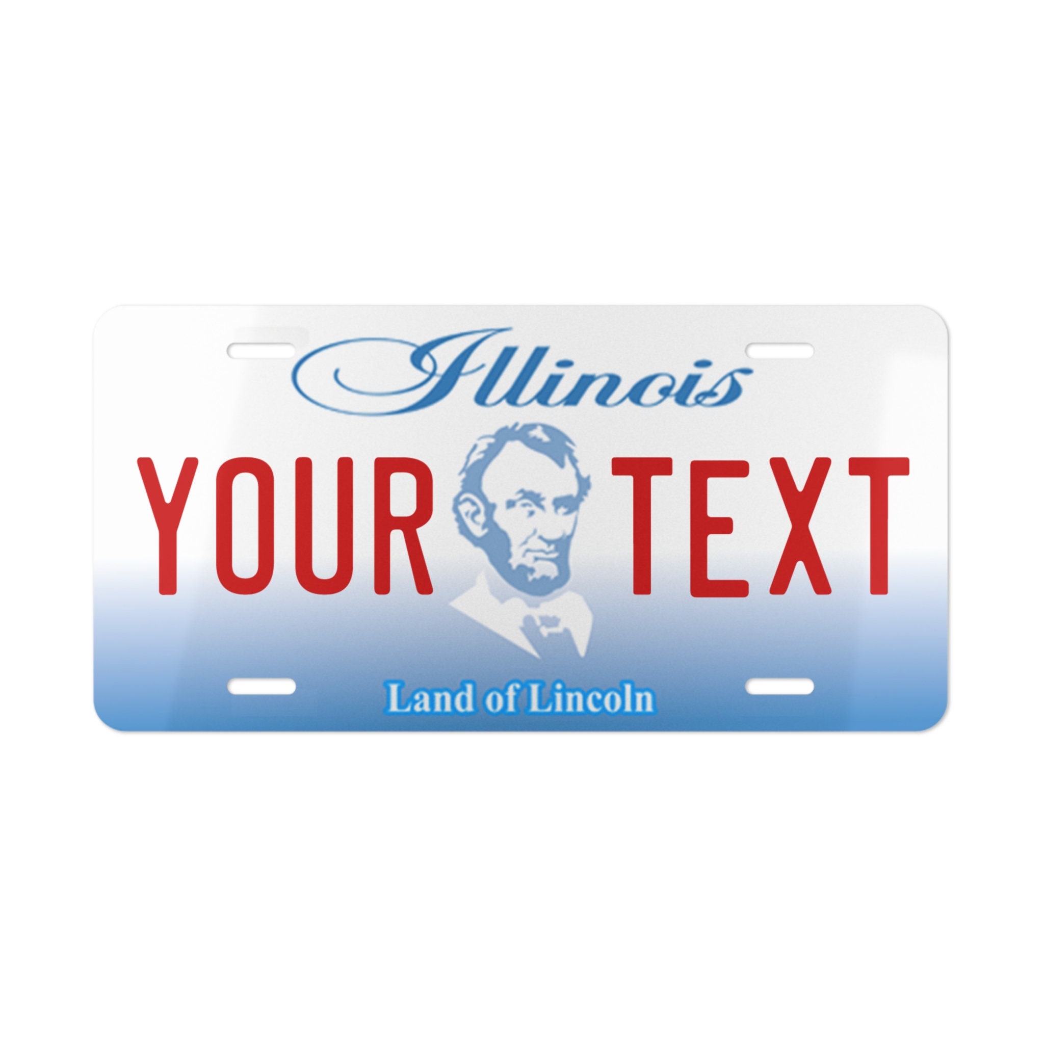 Illinois License Plate , Custom Text, Personalized, Customized Aluminum ...