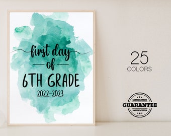 6th Grade Poster - Etsy