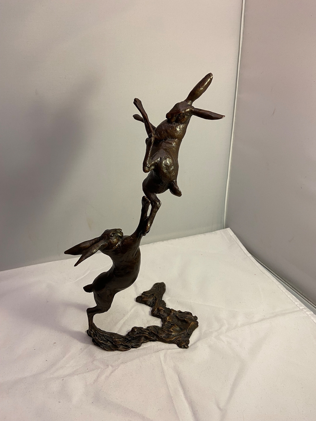 Michael Simpson Boxing Hares Bronze - Etsy