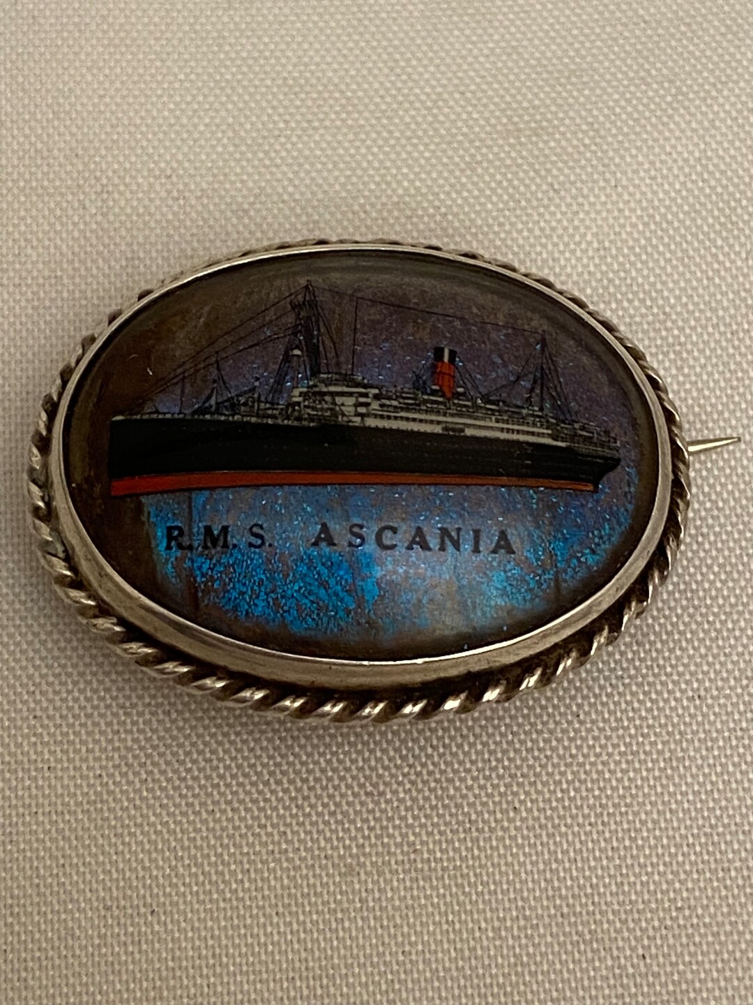 Silver Butterfly Wing RMS Ascania Brooch - Etsy