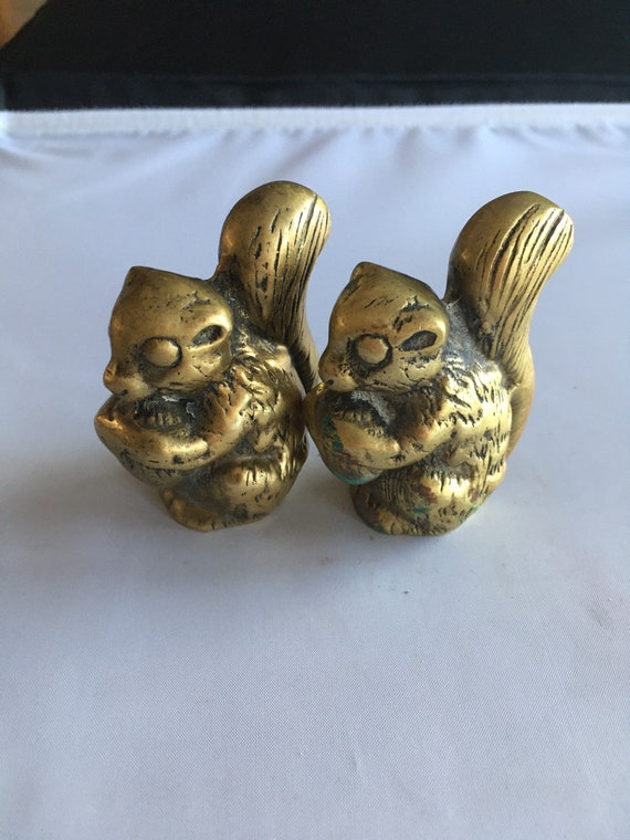 Heavy Brass Squirrels | Etsy